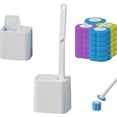 Disposable Toilet Brush, Snofrid Disposable Toilet Cleaner with Wand ...