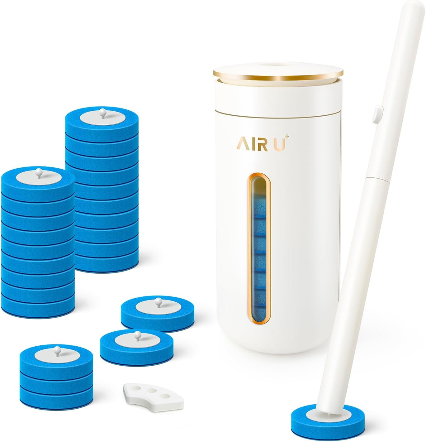 Disposable Toilet Brush, Bowl Cleaning System with 24 Count Wand Refill ...