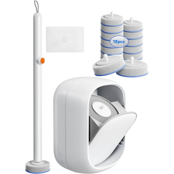 Disposable Toilet Cleaning System - Toilet Wand Kit with 18 High ...