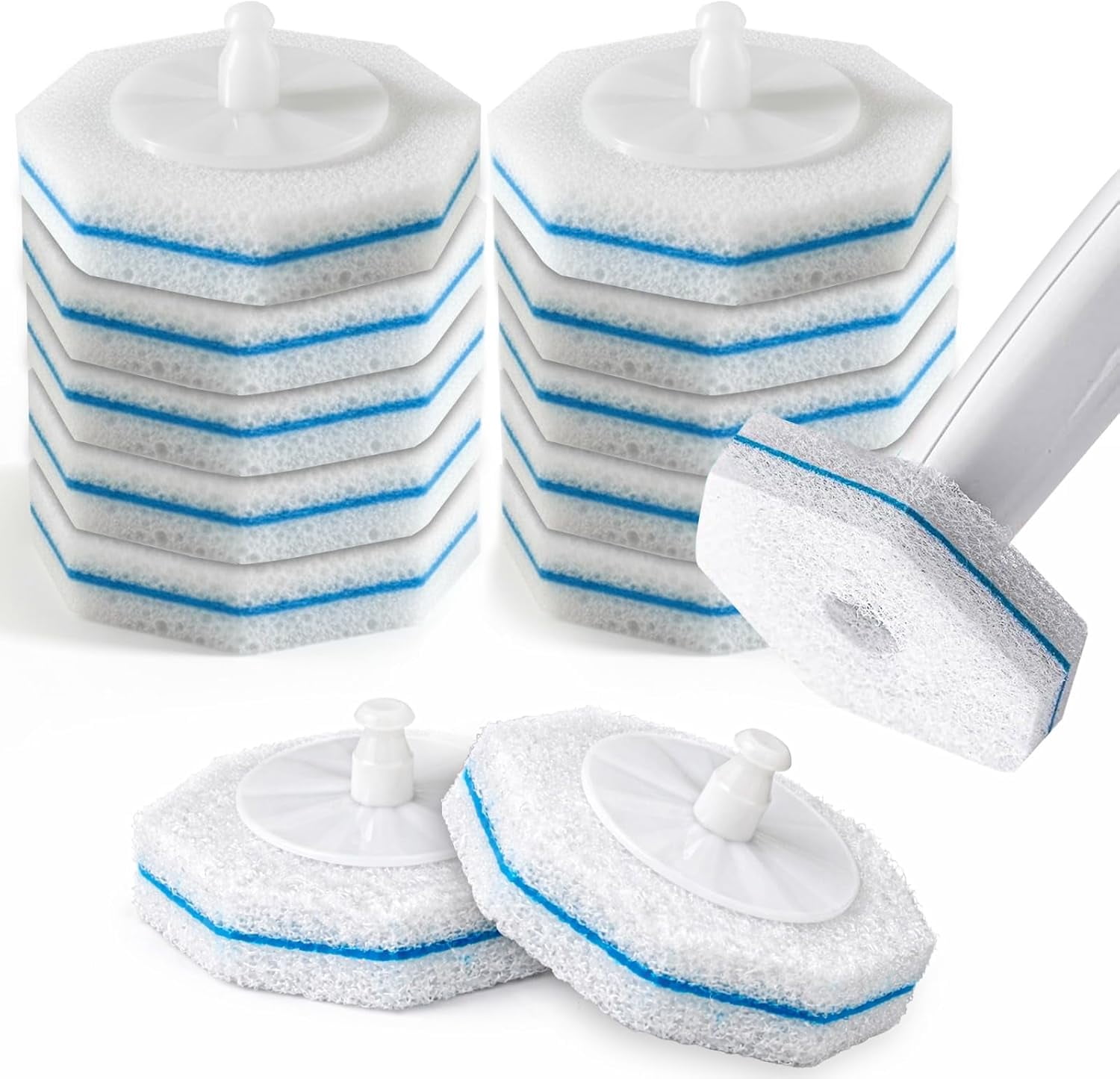 Disposable Toilet Cleaning Wand Refills | Preloaded Scrubbing Pads for ...