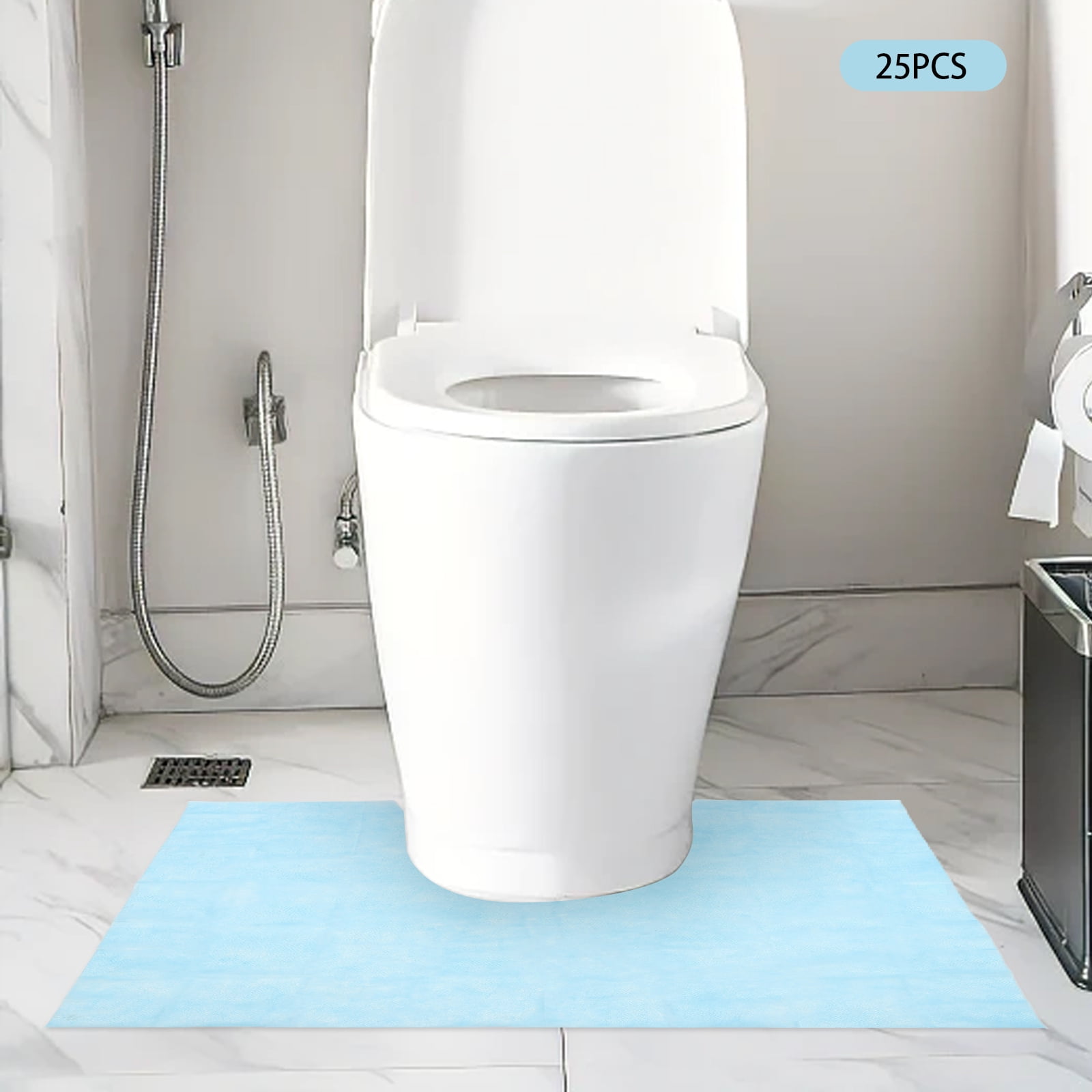 Disposable Toilet Mats, Set of 25, Waterproof Non-Woven Fabric, U ...