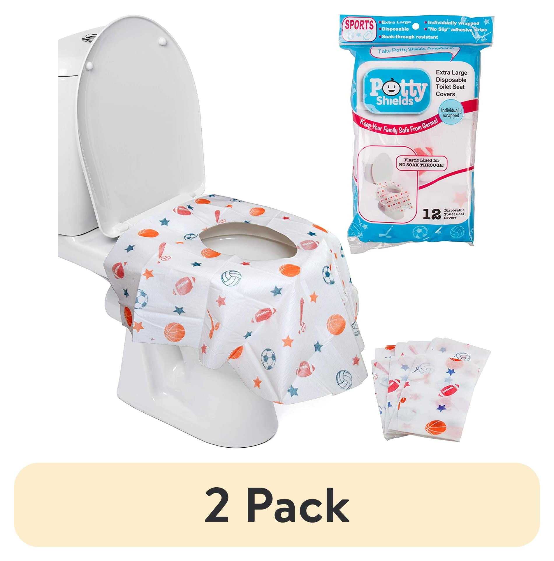 (2 pack) Potty Shields Disposable Toilet Seat Covers for All Ages 12 ...