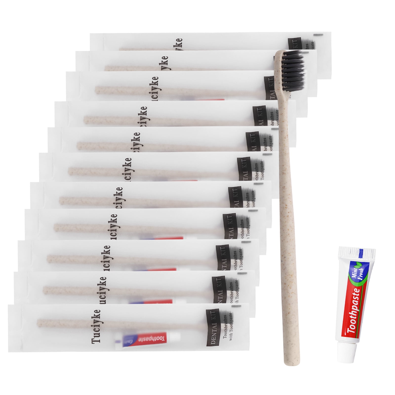 Disposable Toothbrush & Mini Toothpaste Kit, 30-Pack, Individually ...