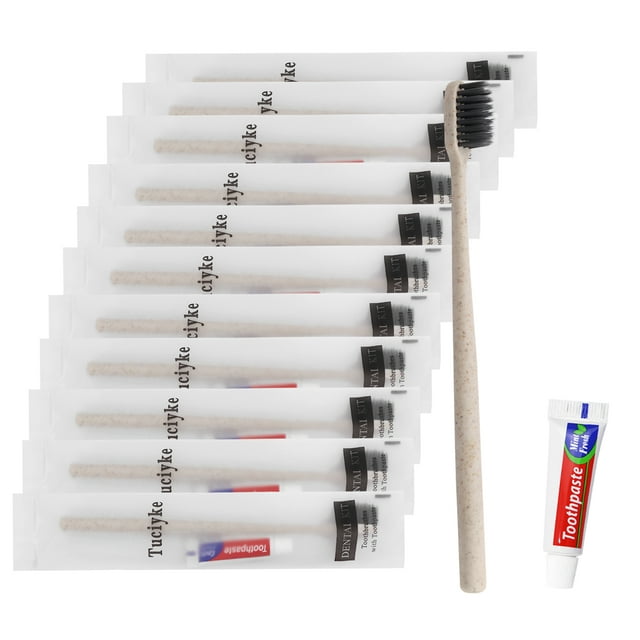 Disposable Toothbrush & Mini Toothpaste Kit, 30-Pack, Individually ...