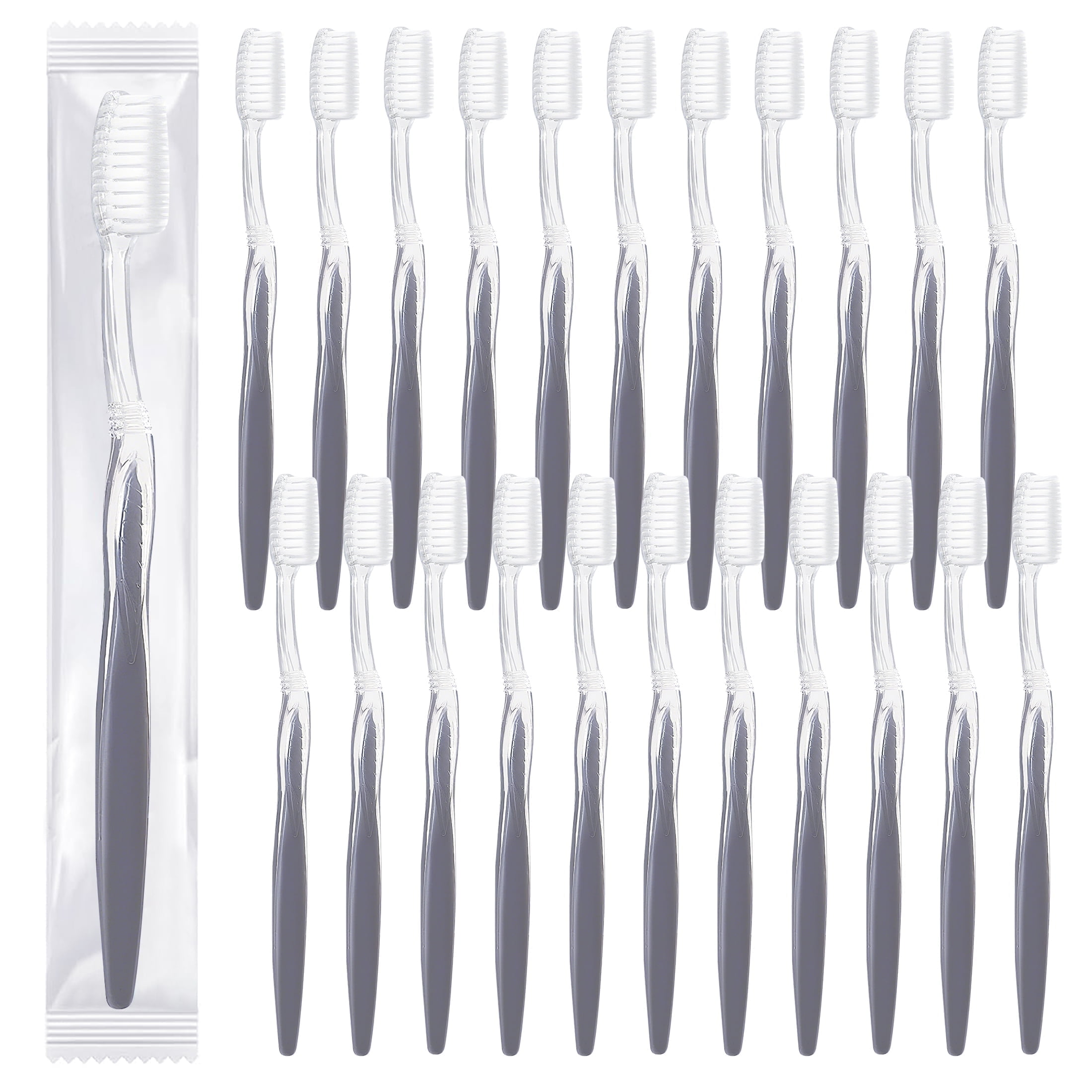 Disposable Toothbrushes Individually Packaged,Grey Handle Toothbrush ...