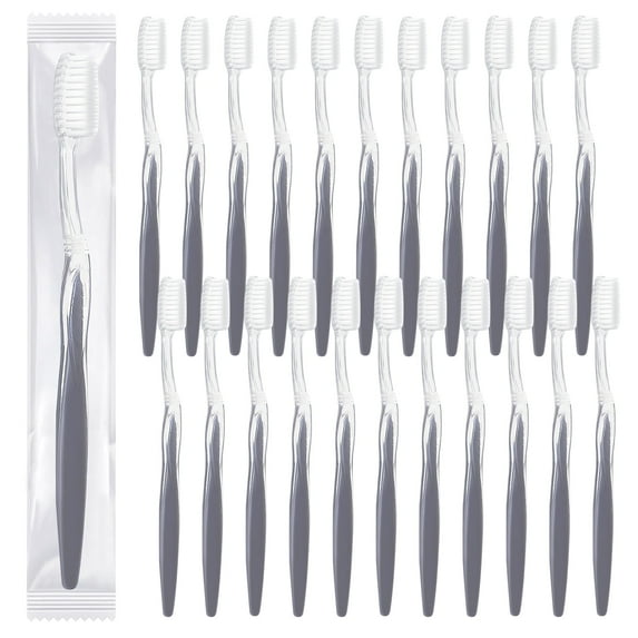 Disposable Toothbrushes Individually Packaged,Grey Handle Toothbrush ...
