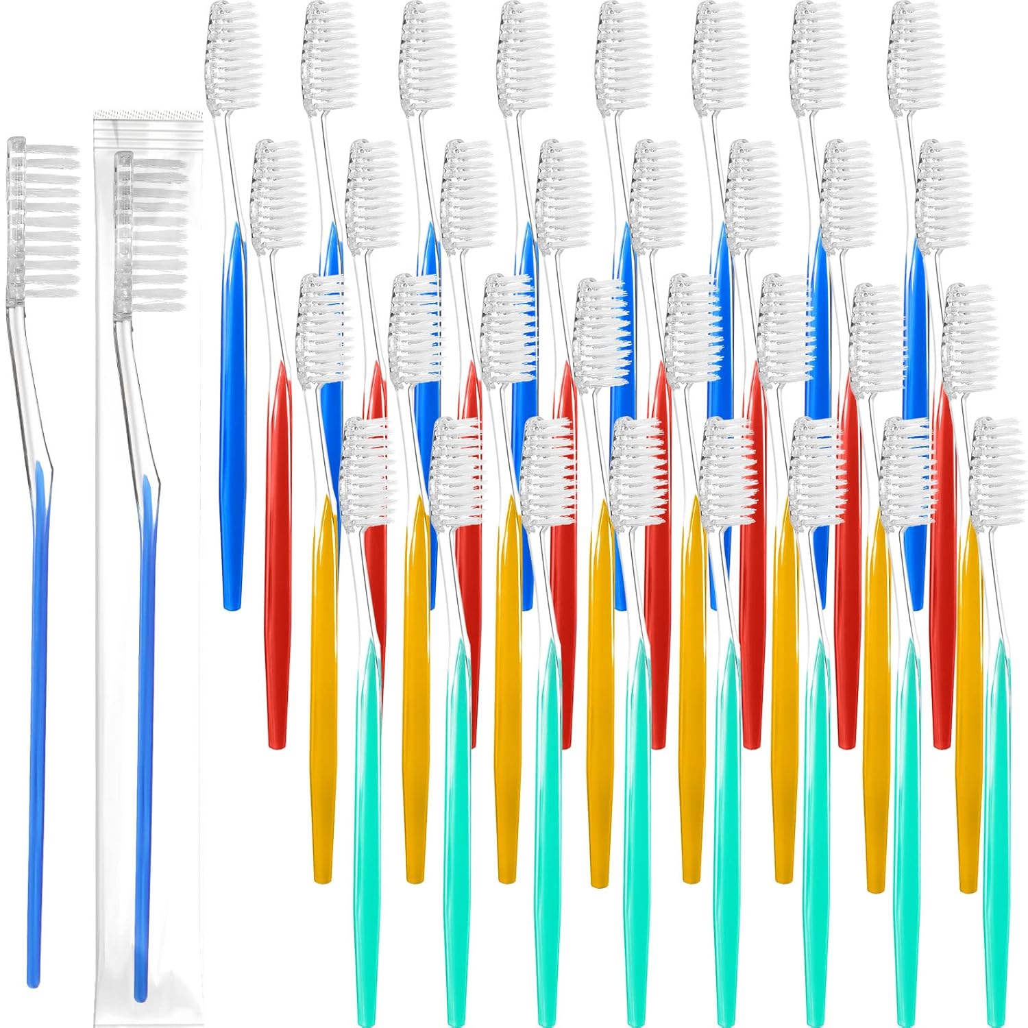 Disposable Toothbrushes Individually Wrapped Toothbrushes Medium Soft ...
