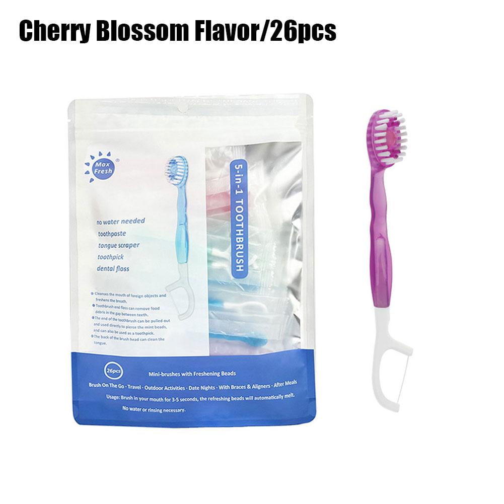 Disposable Toothbrushes with Toothpaste, 5-in-1 Tool(Mini Toothbrush ...