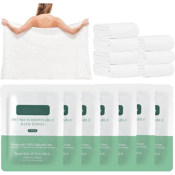 Disposable Towel, USDA Biobased 55 in x 27.5 in Large Bath Towel Travel ...