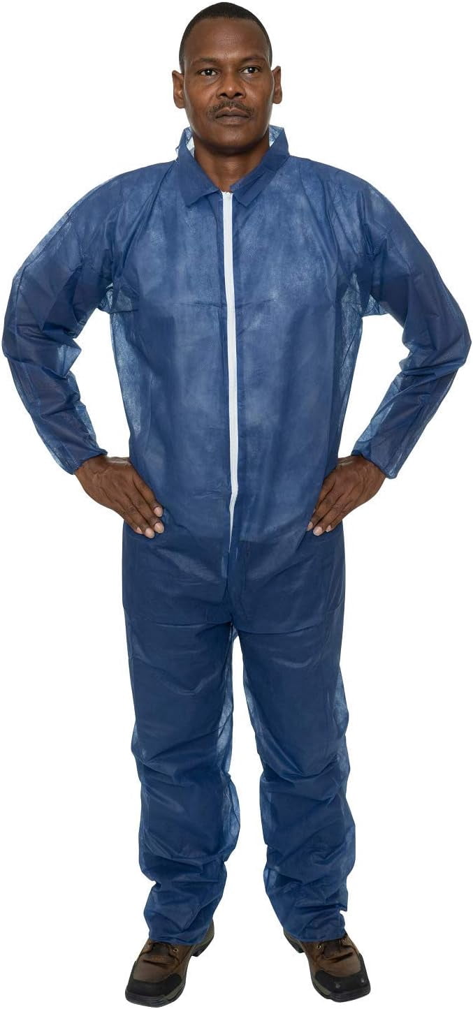 Disposable Ultra Lightweight Coveralls, Blue (Case Of 25) - Walmart.com