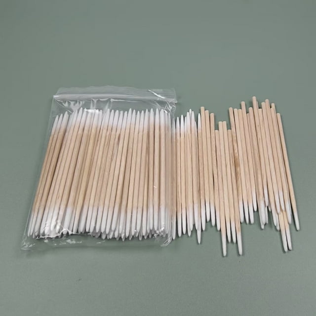 Disposable Ultra-small Cotton Swab 100pcs Lint Free Micro Brushes Wood ...