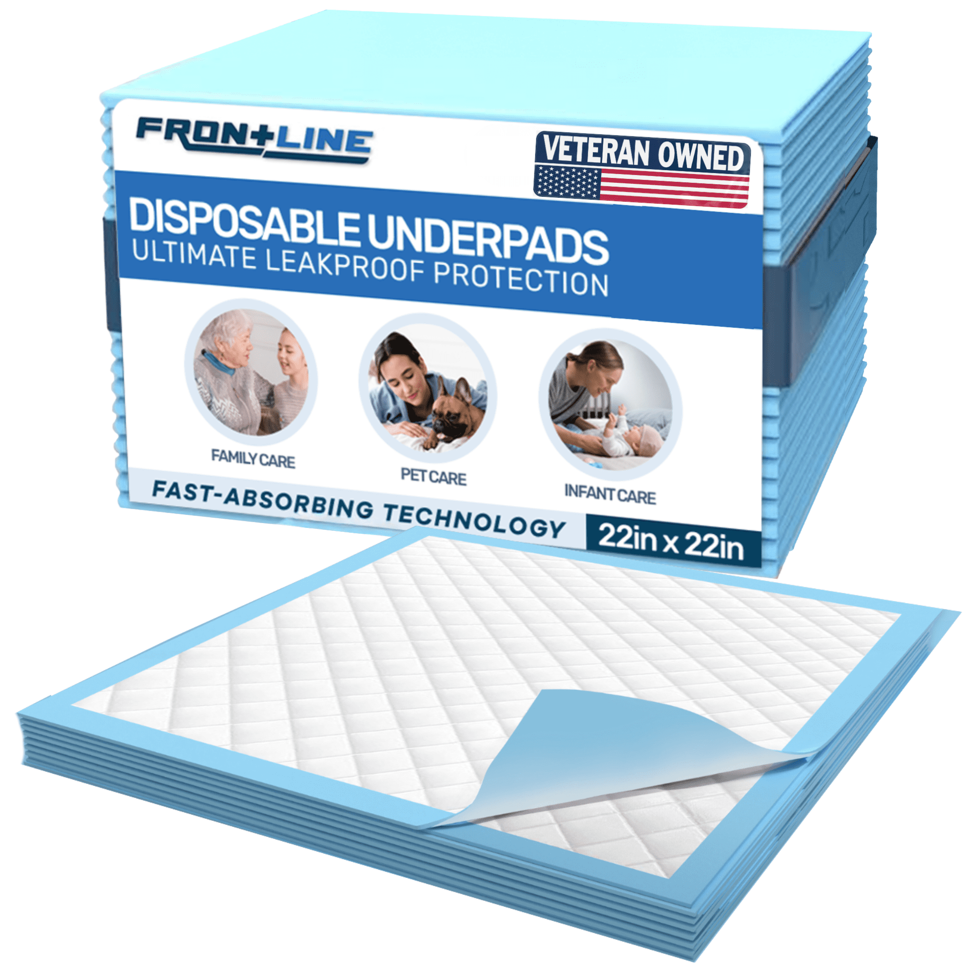 Disposable Underpads 22'' X 22'' Absorbent Potty Training Pet Baby Pee ...