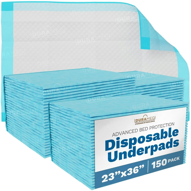 Disposable Underpads 23”x36” [150-Pads] Moderate Absorbency Chux ...