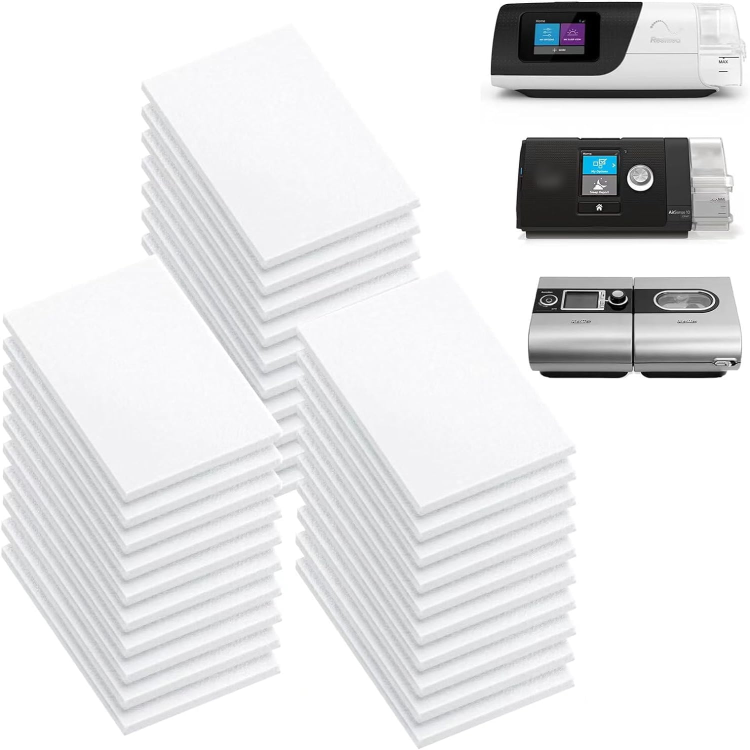 Disposable Universal Replacement Filters for AirSense 10, AirCurve 10 ...