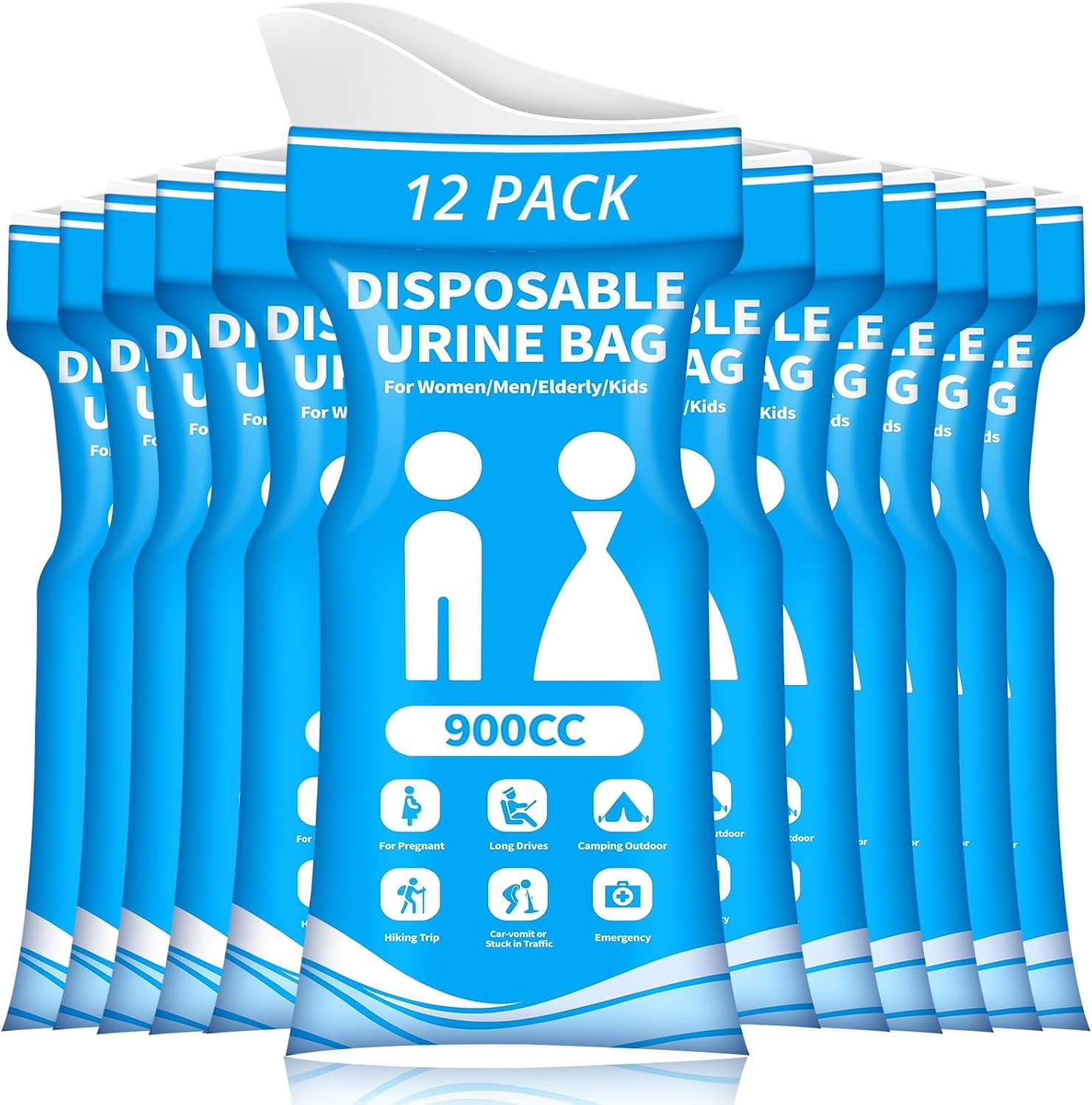 Disposable Urine Bag for Travel - 900 ML Portable Pee Bags for Women ...