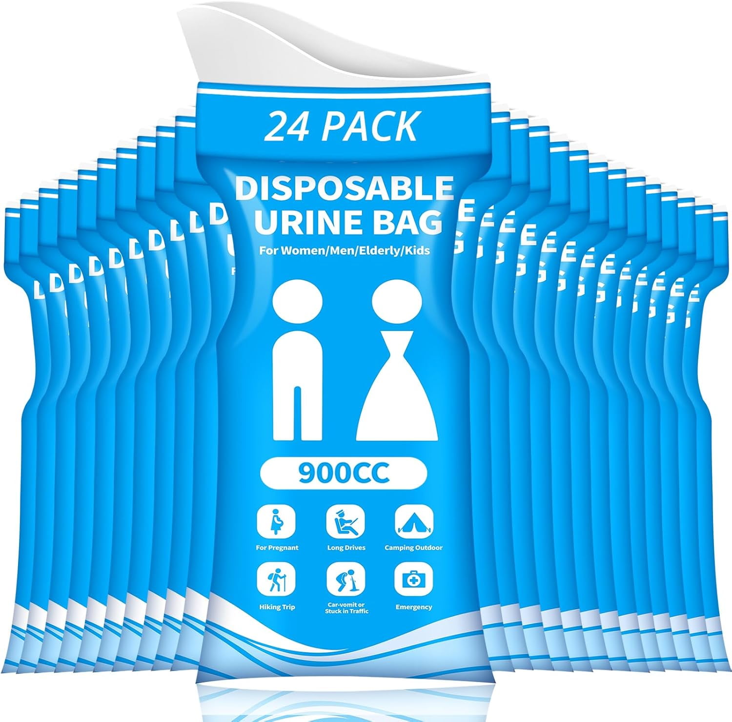 Disposable Urine Bag for Travel Traffic Jam - 900ML Portable Pee Bags ...