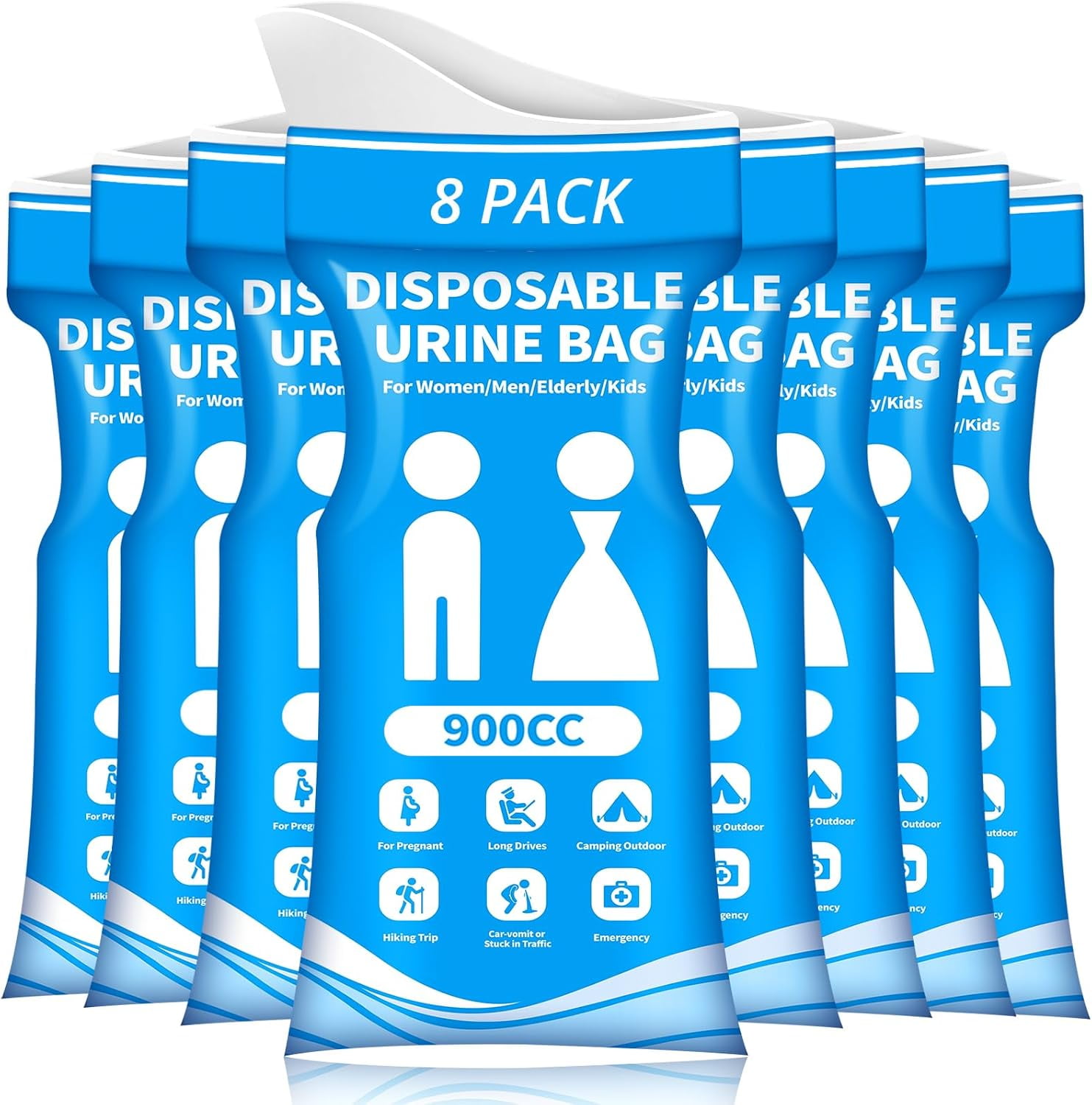 Disposable Urine Bag for Travel Traffic Jam - 900ML Portable Pee Bags ...