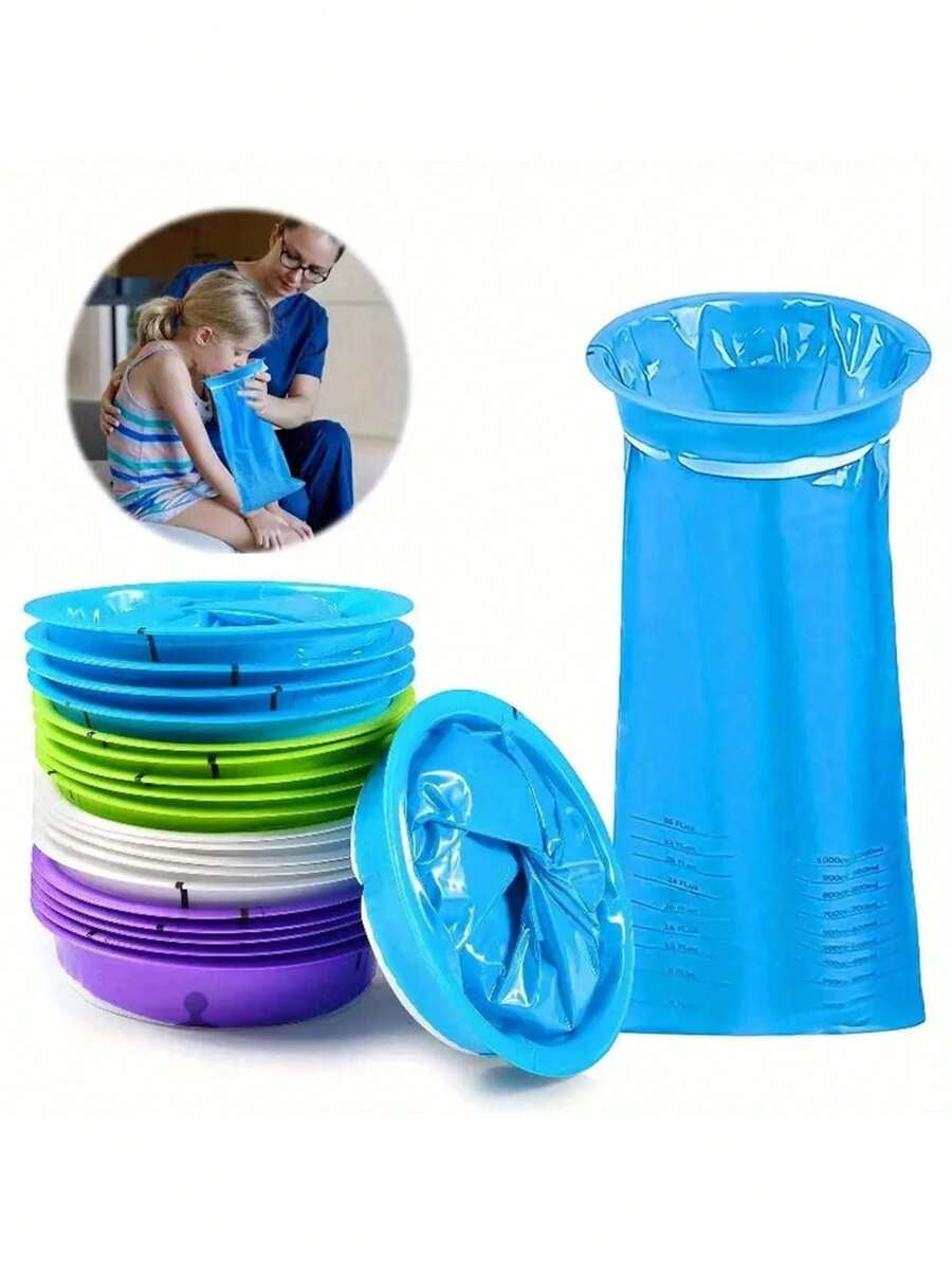 Disposable Vomit Bag, Leak-Proof Travel Nausea & Seasickness Bag ...