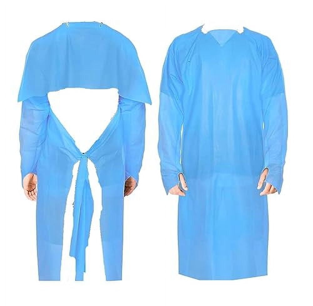 Disposable Waterproof PPE Isolation Gown with Waist Ties, Thumb Loops ...