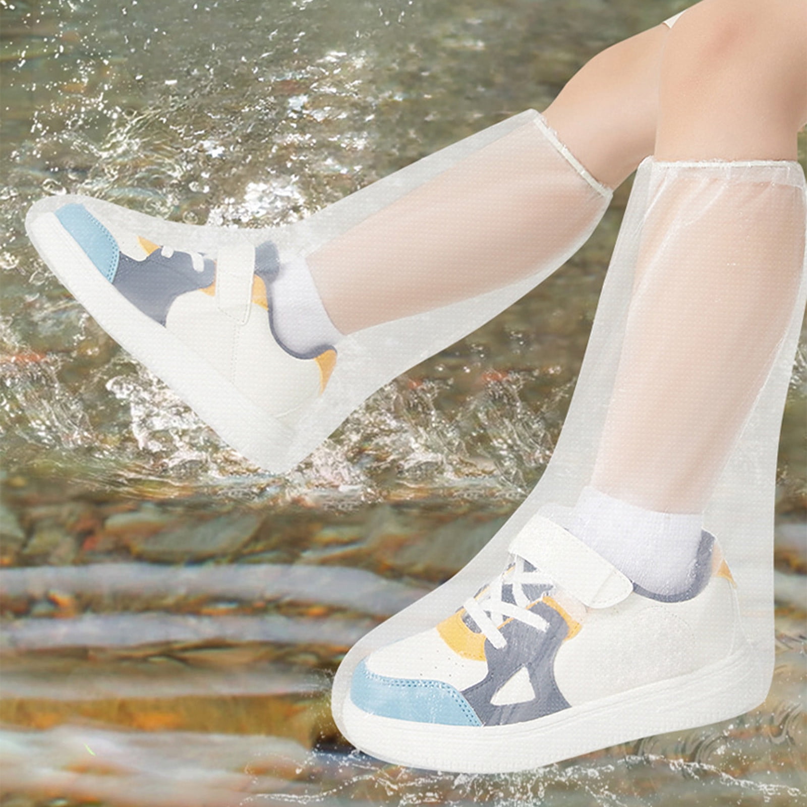 Disposable Waterproof Plastic Rain Shoe Covers, Thickened Lengthened ...