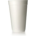 Concession Essentials Disposable White Foam Cups 16oz Pack of 100 ...