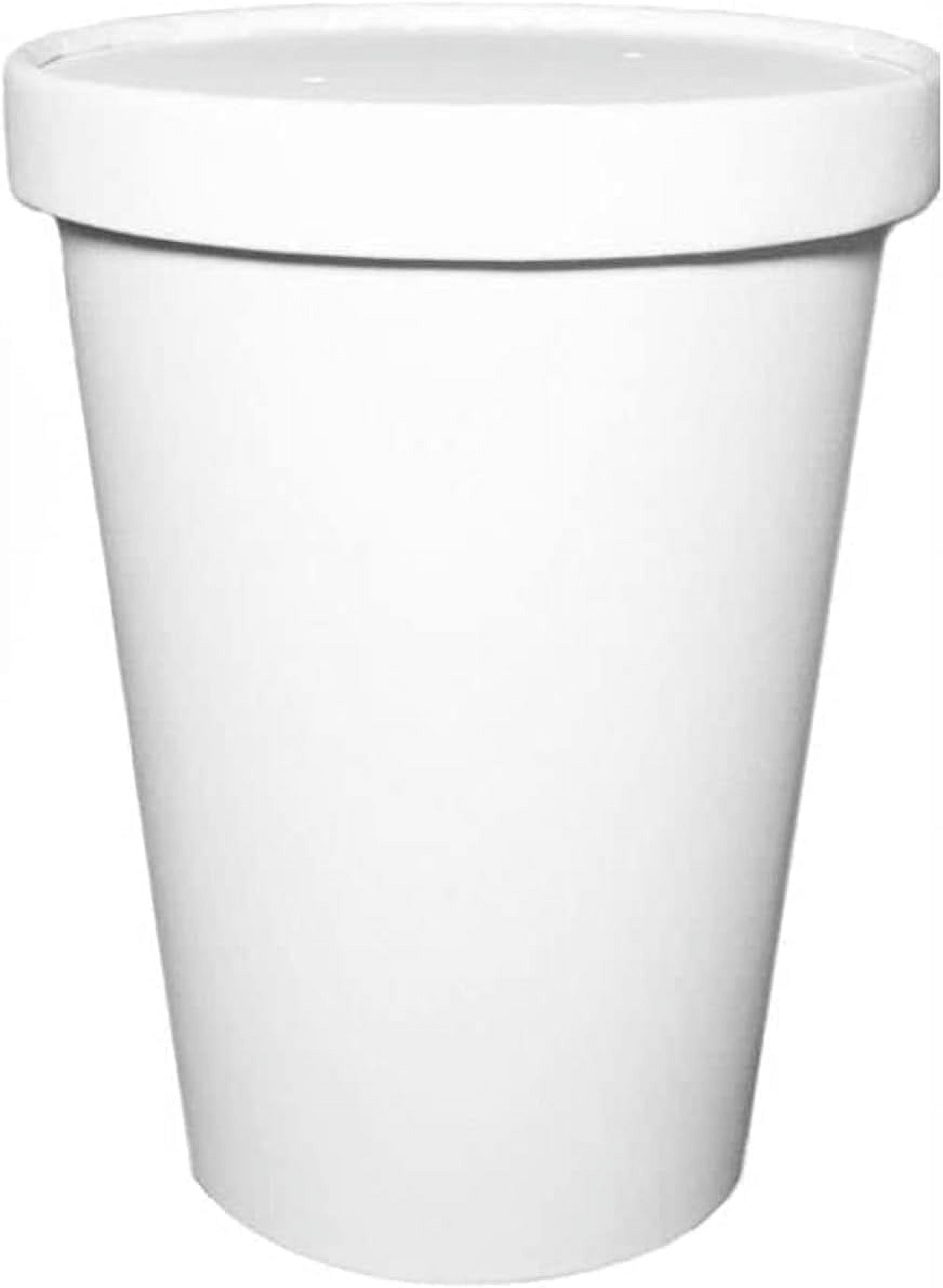 Disposable White Paper Soup Containers with Lids - Paper Ice Cream Cups ...