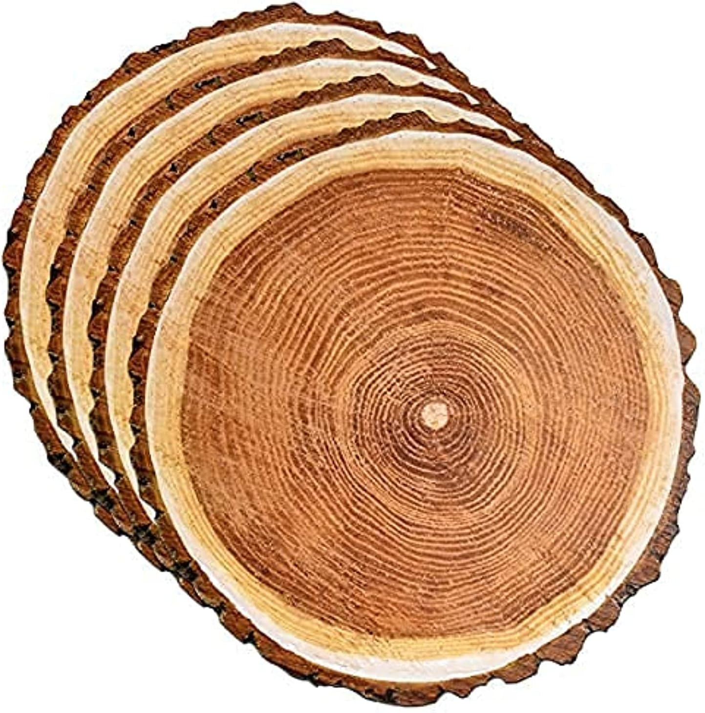 Disposable Wooden Slice Paper Place Mats 50 Pack 13.5" Round Rustic ...