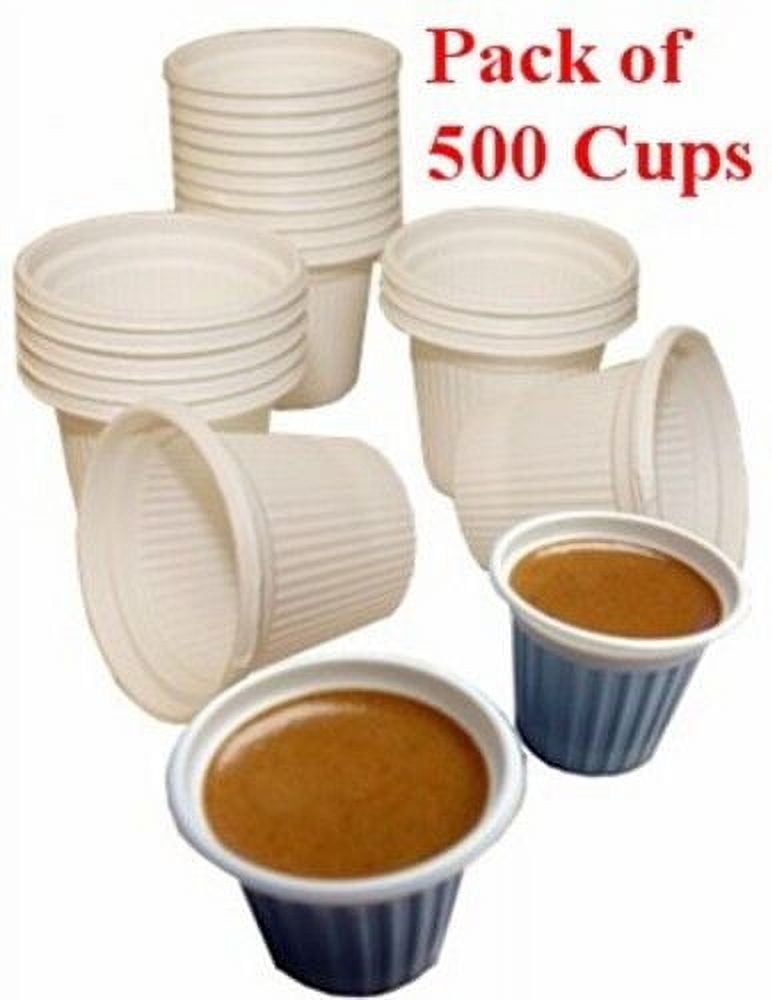 Disposable mini cups for Cuban coffee. 500 cups. 3/4 Oz capacity ...