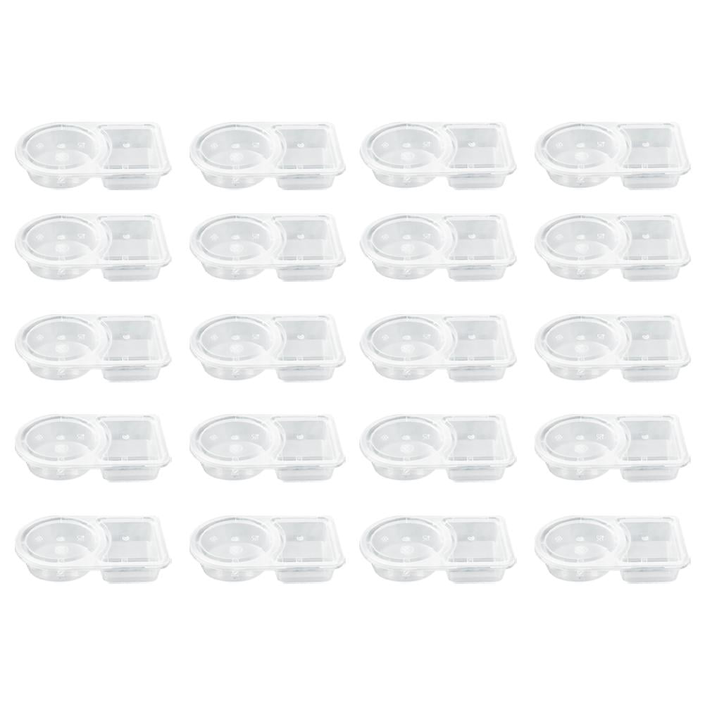 Disposable sauce box 130ml two compartment disposable sauce box T6A9 O2T9 A2G2 - Walmart.com