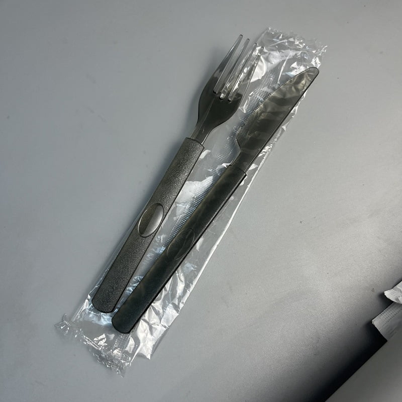 Disposable spoon thickened plastic fork spoon combination two-piece ...