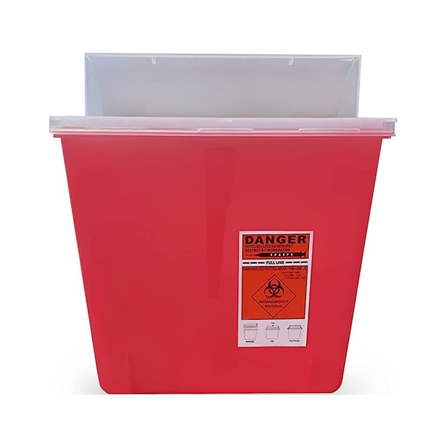 EZGOODZ Disposal Container Pack of 20, Translucent Red Sharps Bio ...