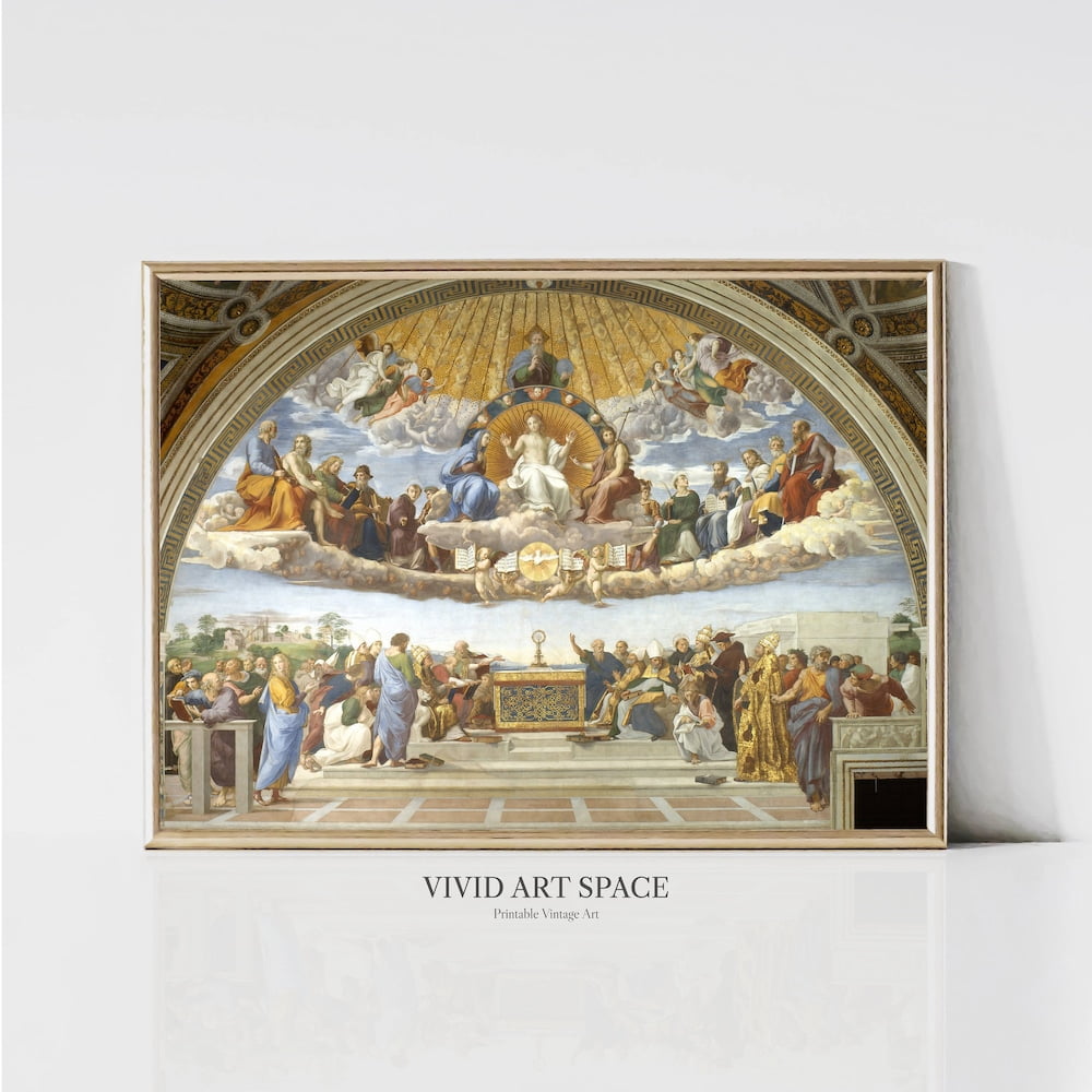 Disputation Of The Holy Sacrament By Raphael, Classic Art Print ...
