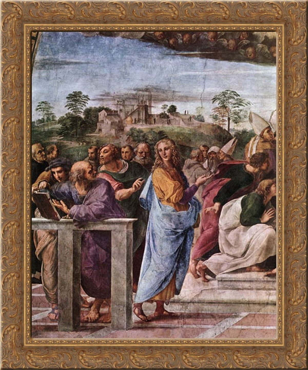 Disputation of the Holy Sacrament (La Disputa) [detail: 2] 20x23 Gold ...