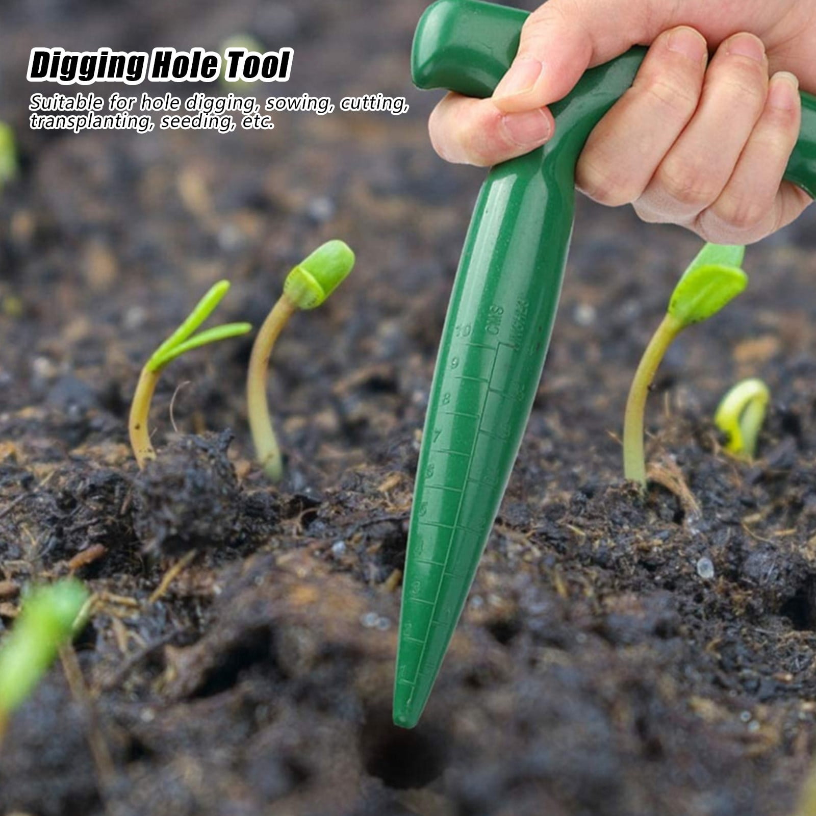 Disseminators Bulb Planter Tool Dibbler with Handle Soil Digging Hole ...