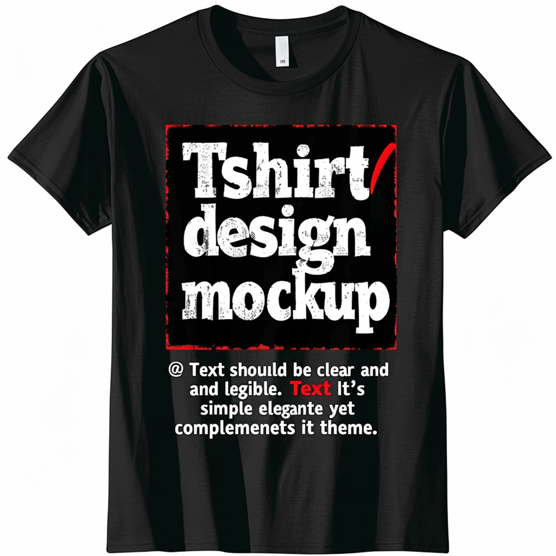 Dissertational Checkmark Black TShirt with Red Check Mark Graphic ...