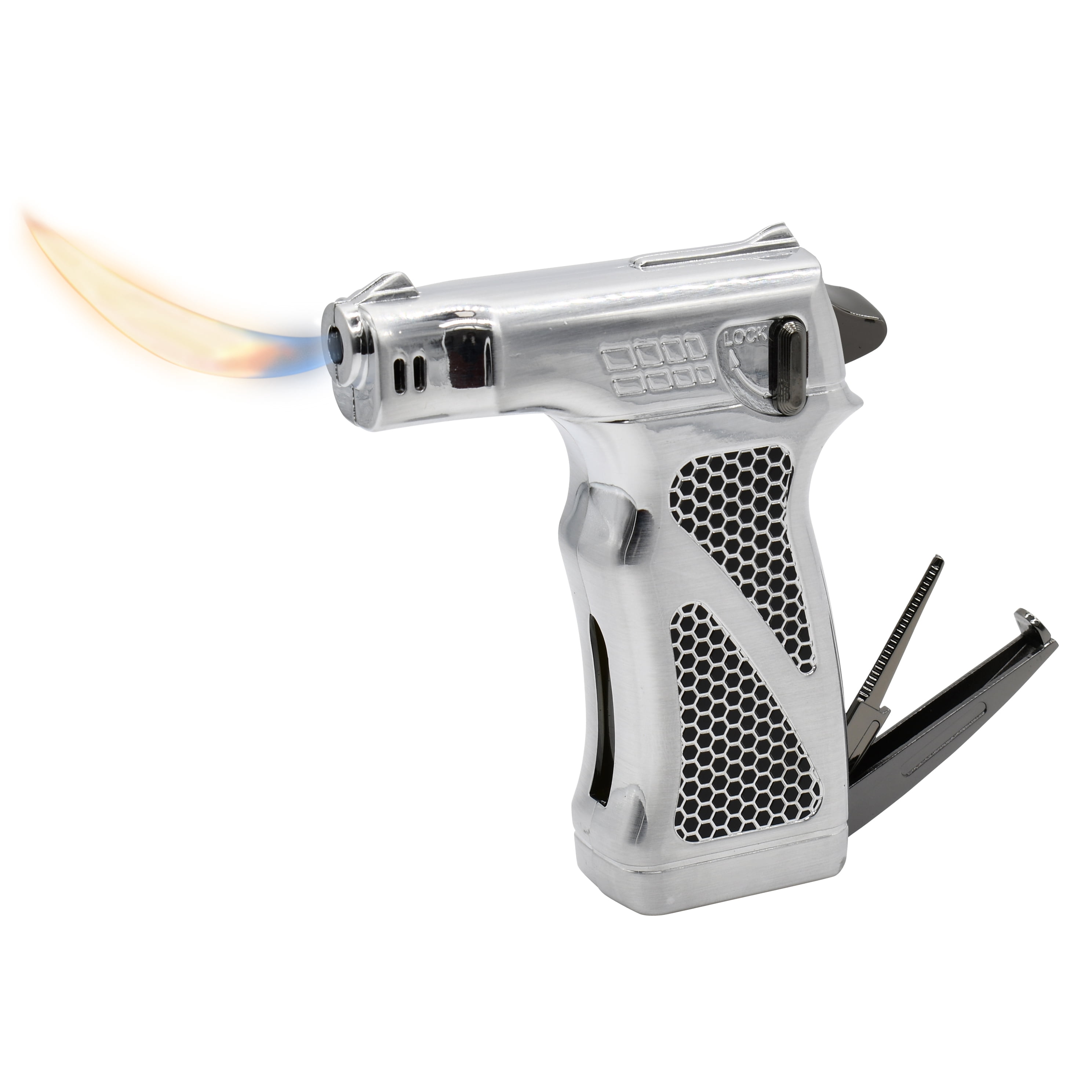 Dissim Hammer Inverted Soft Flame Pipe Lighter - Silver - Walmart.com