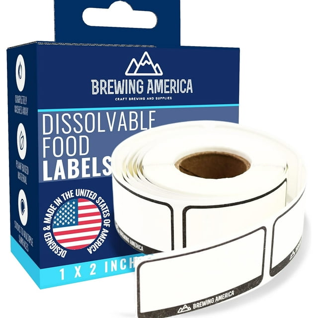 USA Made Dissolvable Food Labels for Containers - Ideal for Food Prep ...