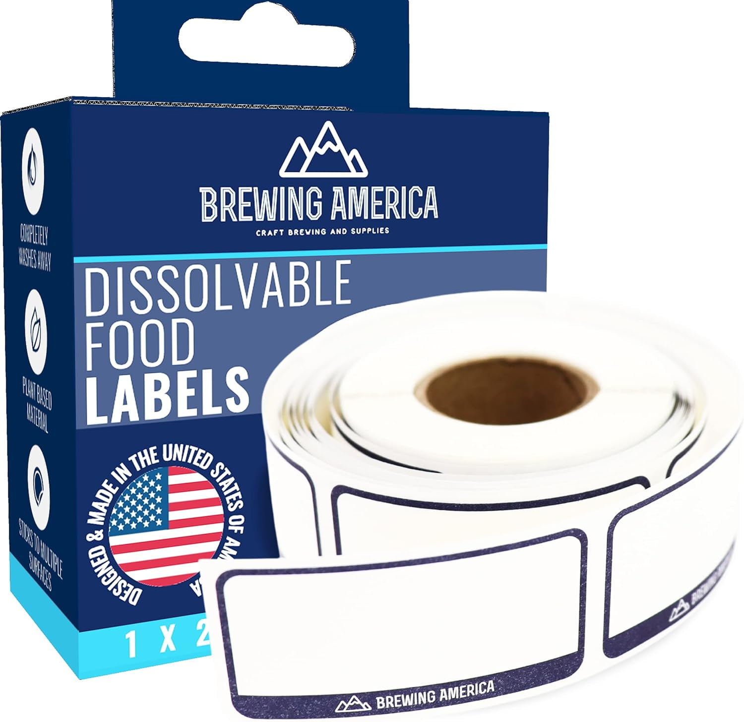 Brewing America Dissolvable Food Labels for Containers, Jars, Bottles ...