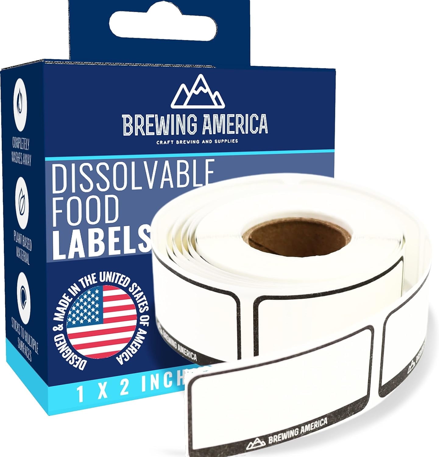 USA Made Dissolvable Food Labels for Containers - Ideal for Food Prep ...