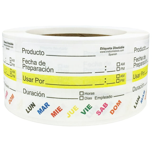 Dissolvable Food Rotation Prep White Adhesive Labels | 2 x 3" Inch ...
