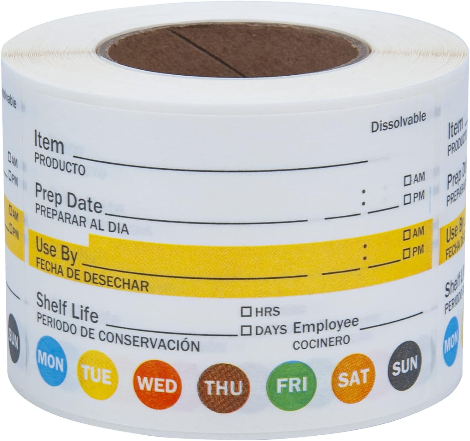 Dissolvable Label Shelf Life for Food Rotation Use by Stickers 2 x 3 ...