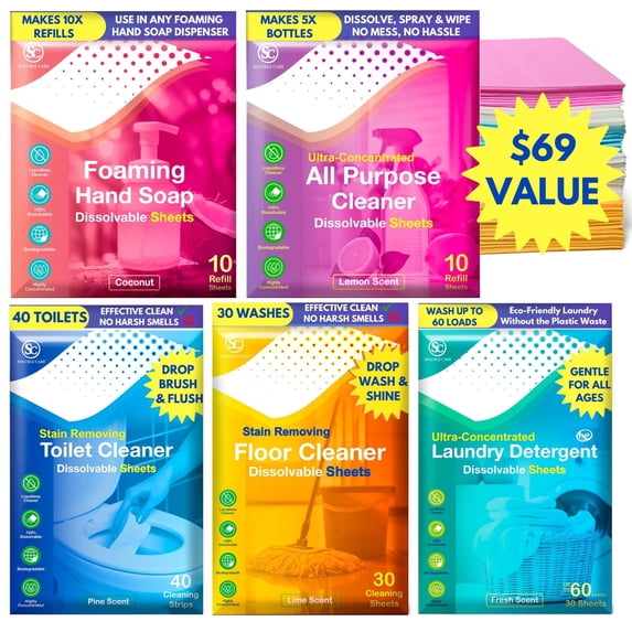 Dissolvable Sheets 5 Pack Bundle - Walmart.com