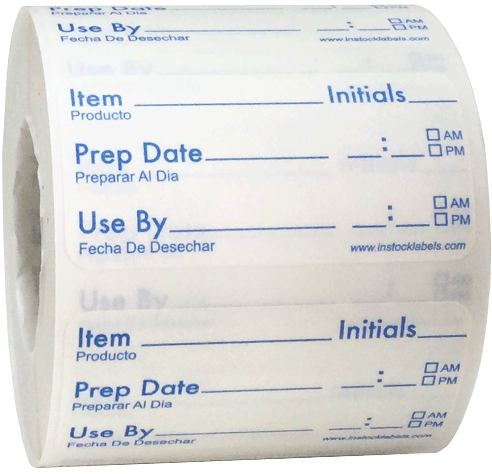 Dissolvable Shelf Life Food Prep Rotation Labels, 1 x 2 Inches in Size ...