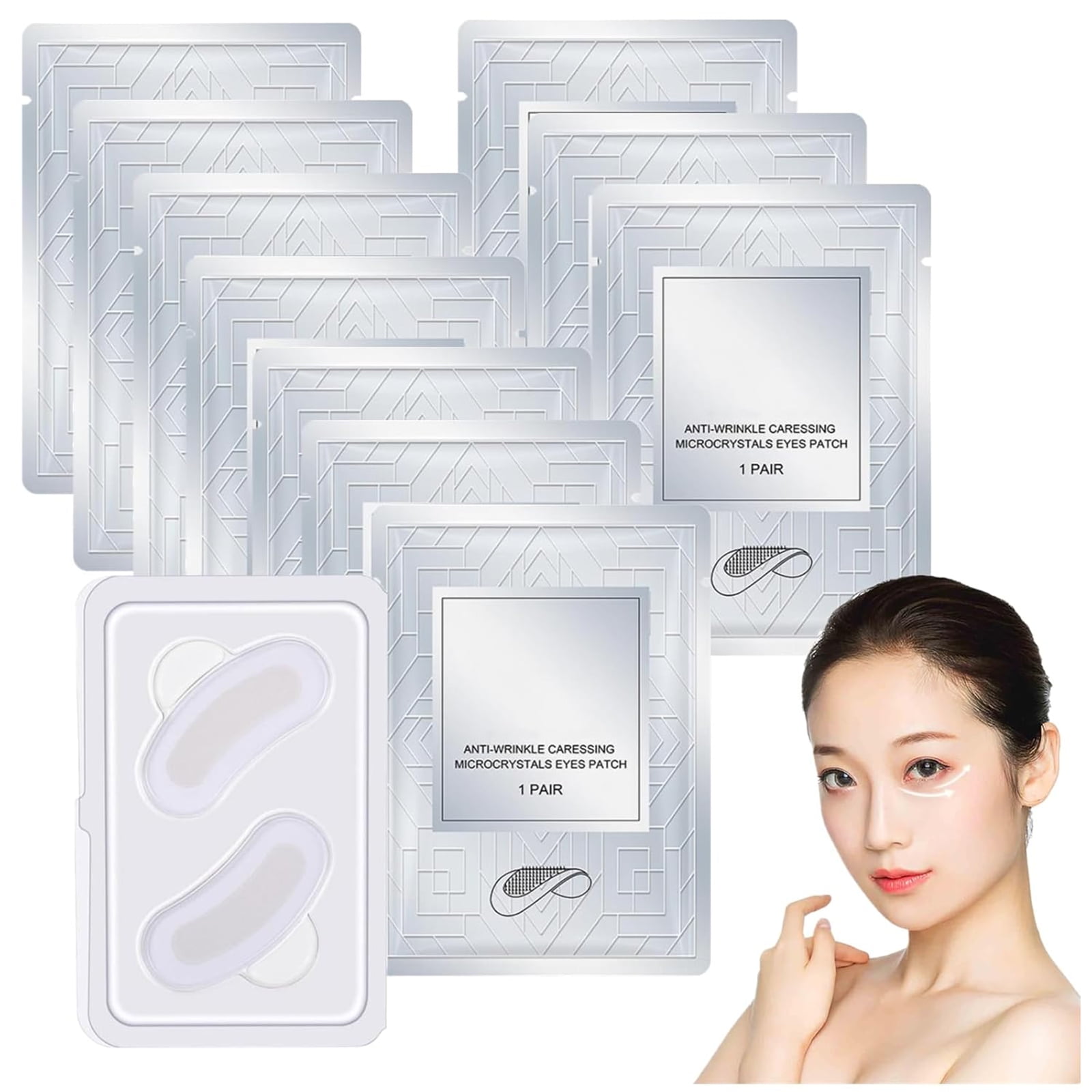 Dissolving Under Eye Patches with Hyaluronic Acid & Peptides - Anti-Wrinkle, Depuffing ...