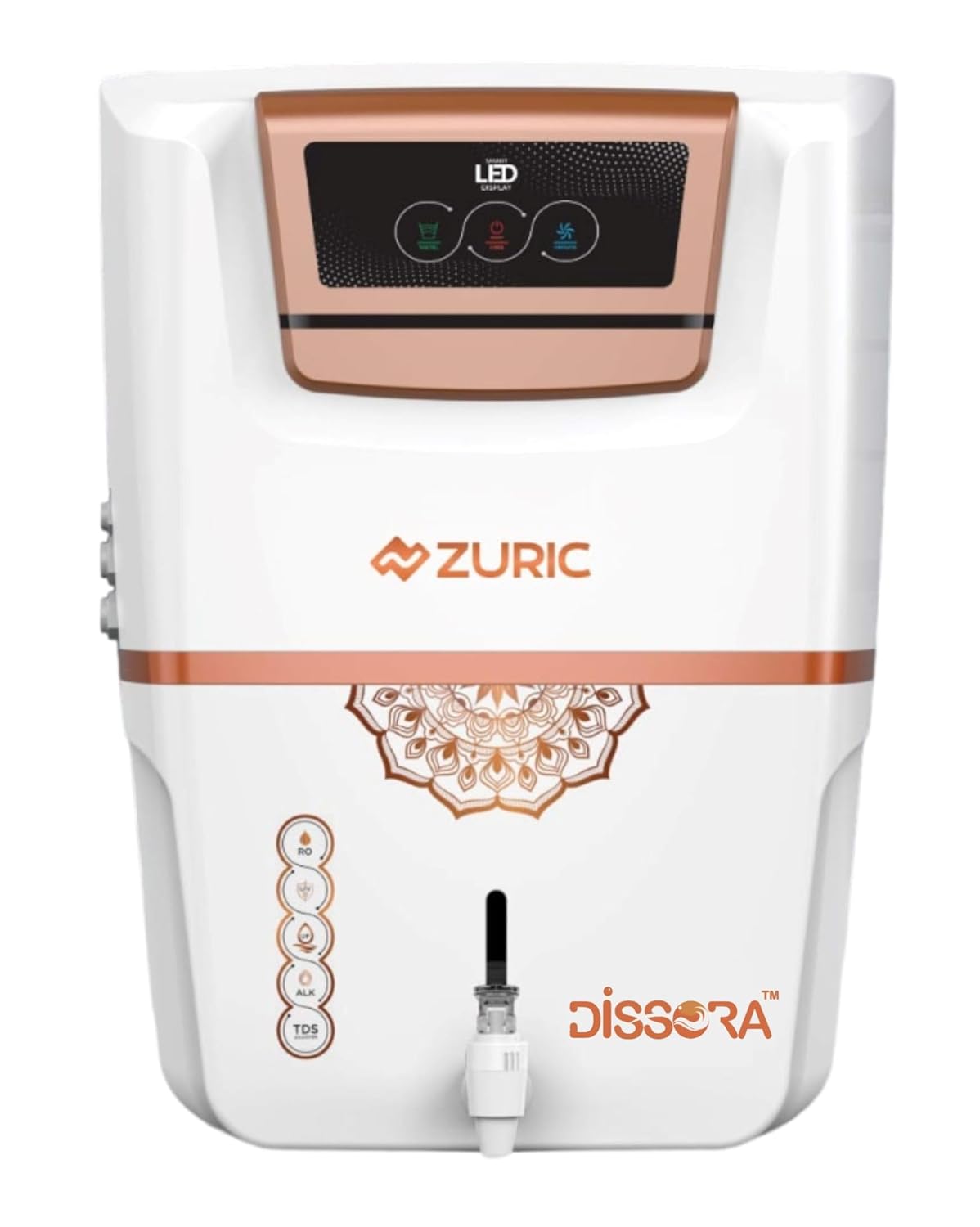 Dissora Zuric Plus RO UV B12 Alkaline Zinc Copper Water Purifier with ...