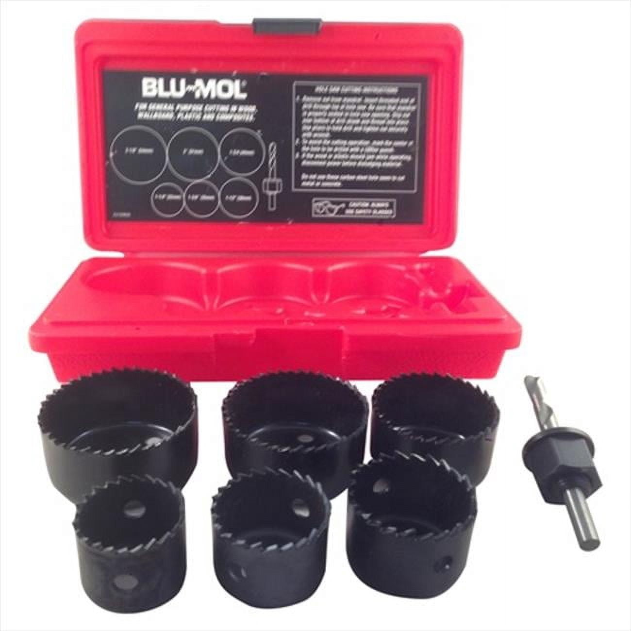 Disston Blu-Mol Carbon Steel Hole Saw Kit, 7 Pieces - Walmart.com