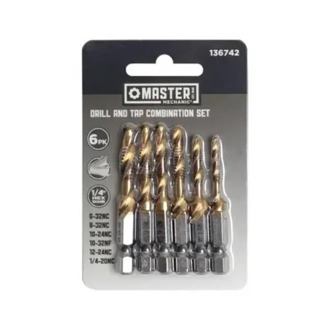 Disston 136742 Combination Drill & Tap Set - 6 Piece - Walmart.com