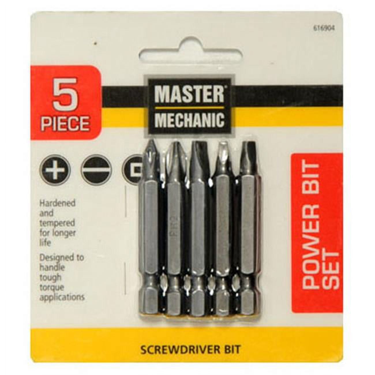 Disston Master Mechanic Power Screwdriver Bit Set - 5 Piece Pack of 6 ...