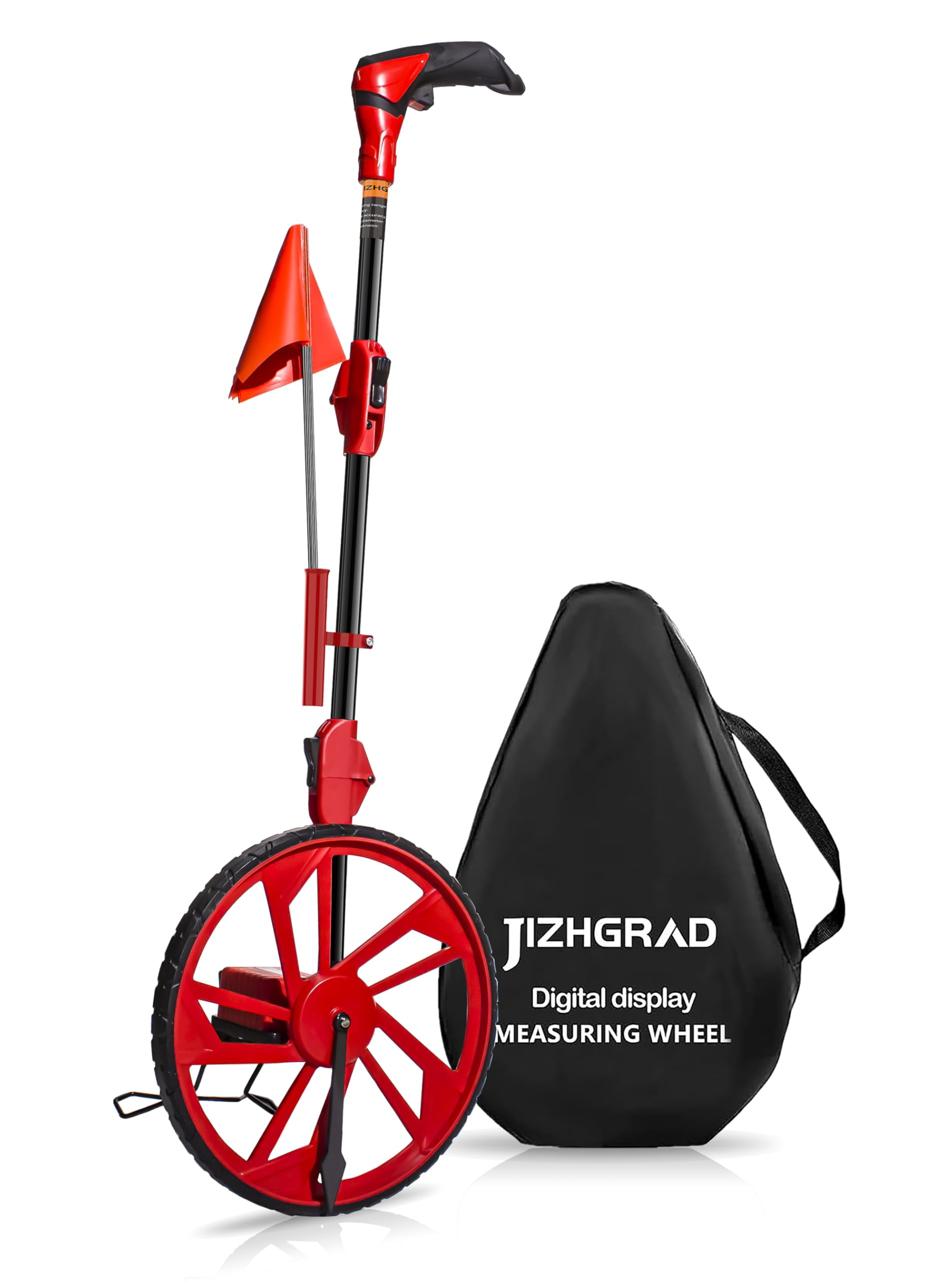 Distance Measuring Wheel in Feet, JIZHGRAD Measure Wheel 10 Marking ...