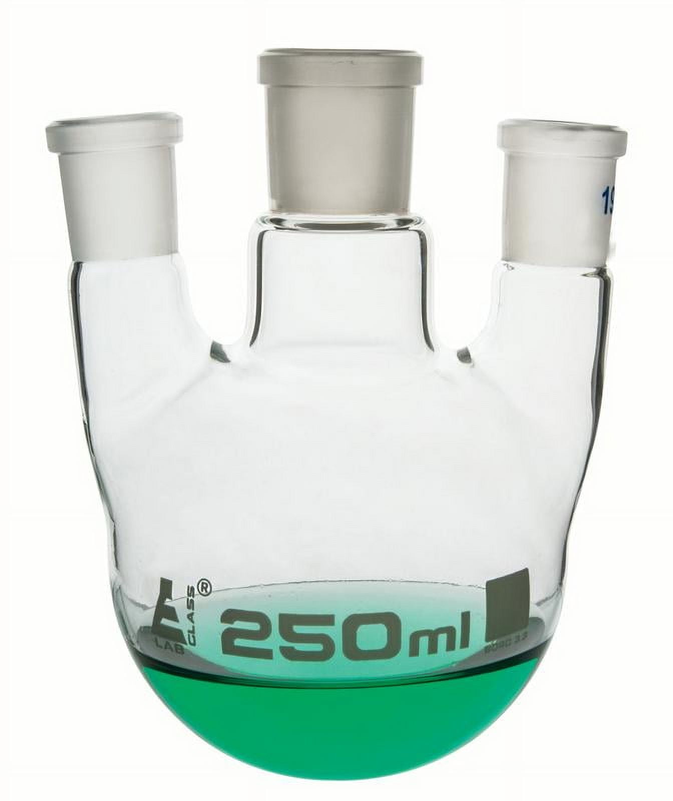 Distillation Flask with 3 Parallel Necks, 250ml Capacity, 24/29 Center ...